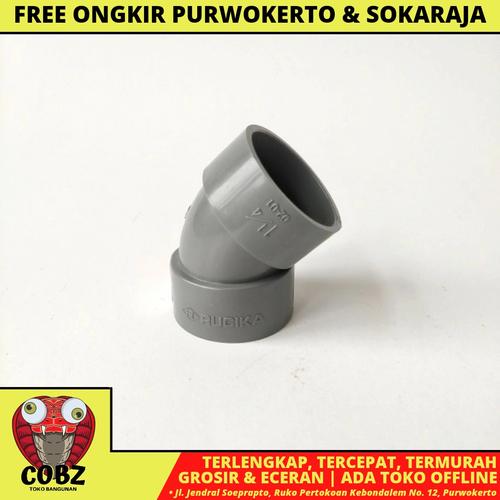 Jual 1 1/4INCH/RUCIKA D-45L Elbow Knee Keni 45 Derajat Fitting Pipa PVC ...