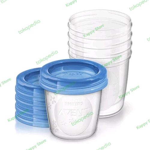 Jual Philips Breast Milk Refill Cup 5pc Asi 180ml SCF619 Baby Food ...