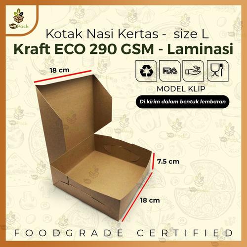 Jual Kotak Nasi Kertas Box Makanan Catering Eco Paper Laminasi ...