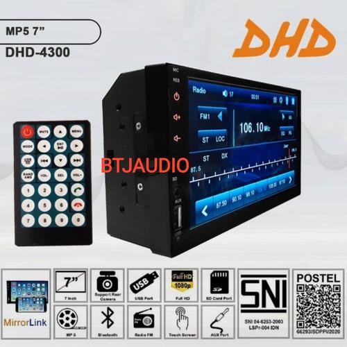 Jual HEAD UNIT TAPE MOBIL DOUBLE DIN DHD MIRRORLINK FULL HD USB MP4 MKV ...