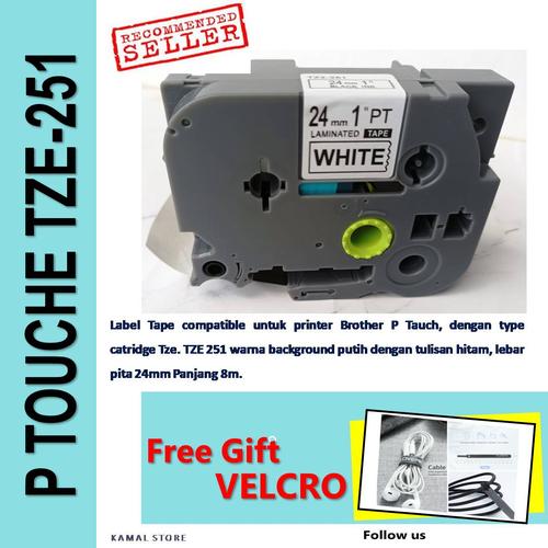 Promo Pita Label printer Brother P Touch TZE-251 Compatible - Kota ...