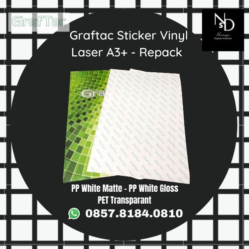 Jual Sticker Graftac Vinyl Laser stiker Digital A3+ - Repack 25 lembar ...