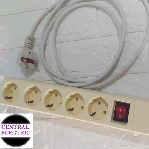 Jual Stop Kontak Kabel/colokan listrik kabel rakitan lubang 5 plus ...