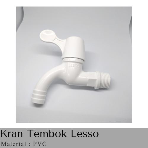 Jual Kran Tembok Lesso | Kran Air 1/2 Inchi PVC Putih - Kab. Deli ...
