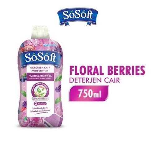 Jual SO SOFT Deterjen Cair Konsentrat Botol Sosoft 750 ML Floral ...