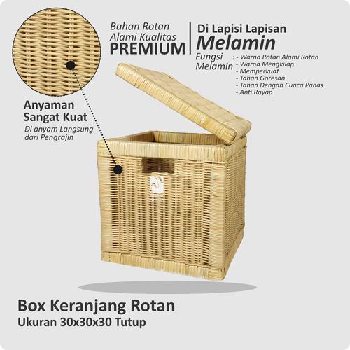 Jual BOX ROTAN UKURAN CUSTOM, PAKAI TUTUP. - 80X50X50 - Kab. Cirebon ...