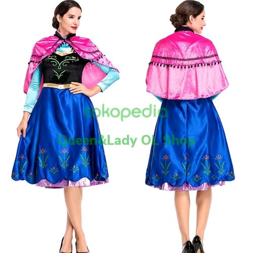 Jual homemade custom frozen anna elsa dewasa dress kostum cosplay ...