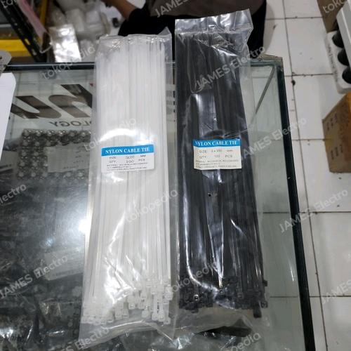 Jual kabel ties 5x300mm per100 pcs hitam putih - Hitam - Jakarta Barat ...