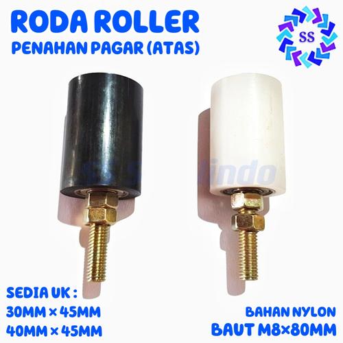 Jual RODA-ROLLER REL ATAS PAGAR BESI NYLON - Putih, 30X45MM - Kab ...