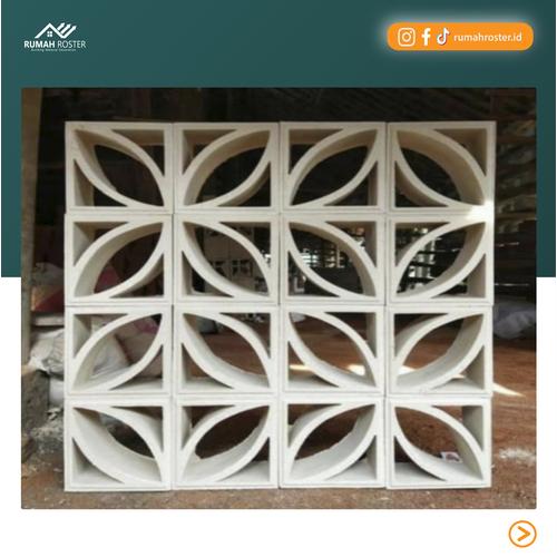 Jual Roster Beton Putih/Roster Minimalis/Roster Modern Motif Daun ...