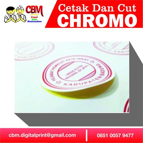 Jual Paket cetak dan cutting stiker label kemasan chromo bontaq - Kota ...