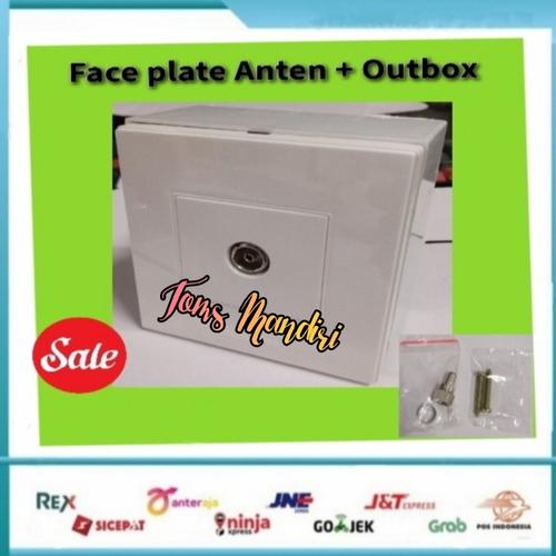 Jual Faceplate Antena TV + Outbow / Wallplate Antena TV 1 Hole ...