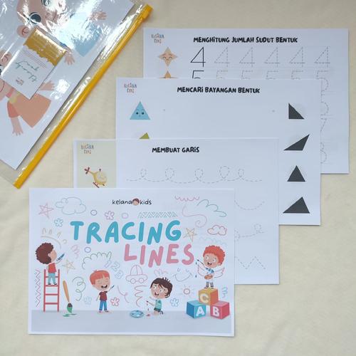 Jual Worksheet Belajar Tracing Lines Lembar Kerja Aktivitas Menebali ...
