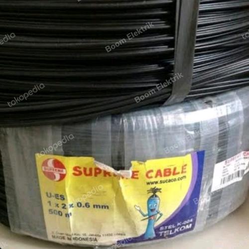 Jual Kabel Telpon Outdoor Hitam isi 2 Suprime Meteran(Harga Permeter ...