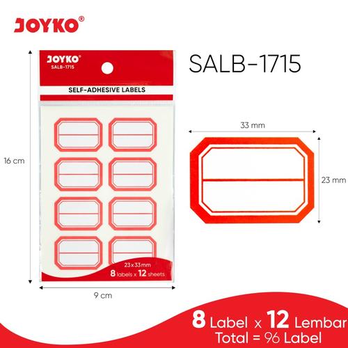 Jual LABEL STICKER JOYKO SALB-1701- SALB-1715 | SELF ADHESIVE LABELS ...