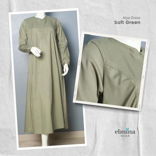Jual Gamis Toyobo Alya Dress By Elmina Hijab - soft green, S - Kota ...