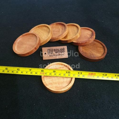 Jual ROUND COASTER 7cm Tatakan gelas kayu bulat Ø 7 cm wood coaster - A ...