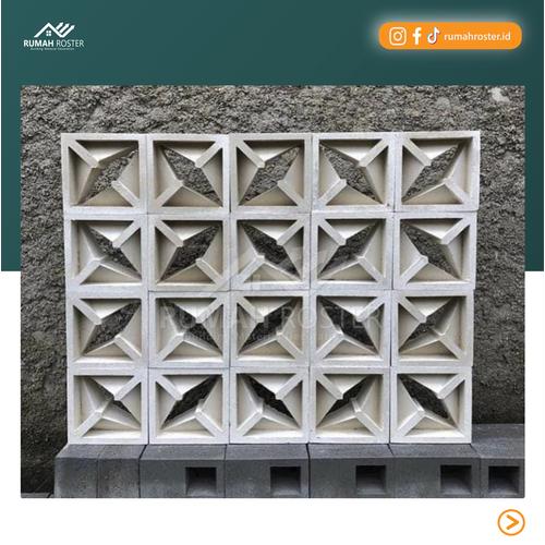 Jual Roster Beton Putih/Roster Minimalis/Roster Modern Motif Bintang ...