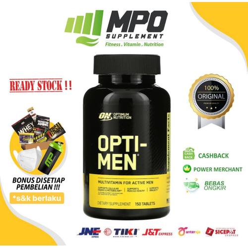 Jual ON Opti-Men ON Optimen Multivitamin BARU SEGEL ORIGINAL FREE SAMPLE - 150tabs - Kab ...