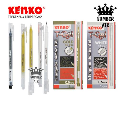 Promo Gel Pen KE-303 T-Gel Triangular 1 LUSIN KENKO / Pulpen / Pena 0.5 ...