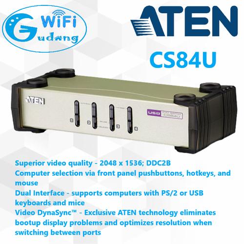 Jual ATEN CS84U 4-Port PS/2-USB VGA KVM Switch - Jakarta Pusat ...
