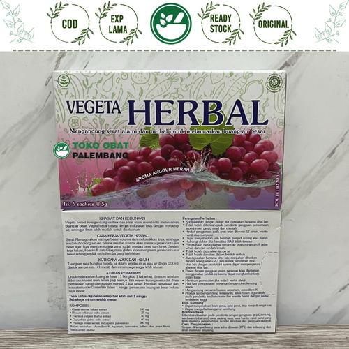 Jual VEGETA HERBAL ANGGUR MERAH 6 SACHET MELANCARKAN BUANG AIR BESAR ...