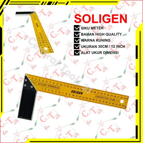 Jual Siku Meter 12 Inch Soligen Penggaris Siku Tukang Alat Ukur Dimensi ...
