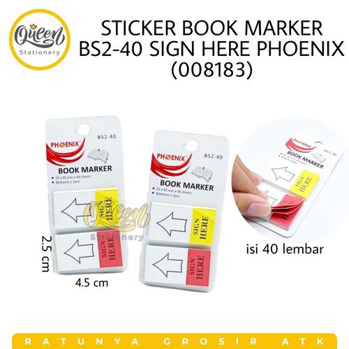 Jual STICKER BOOK MARKER BS2-40 SIGN HERE PHOENIX TANDA TANGAN - Kab ...