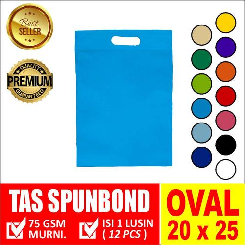 Jual KANTONG BELANJA KACAMATA OPTIK SPUNBOND OVAL 25x35- BIRU POCARI - Jakarta Barat - Tas ...