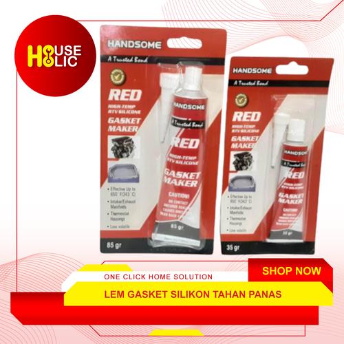 Jual Lem Gasket Silicon Tahan Panas / Lem Red Silicone Sealant High ...