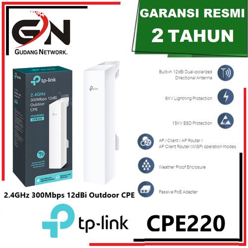 Promo TP-LINK CPE220 2.4Ghz 300Mbps Outdoor CPE - Jakarta Pusat ...