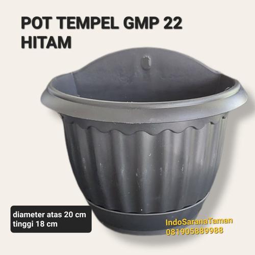 Jual Pot Tempel GMP HITAM Pot Dinding Pot Plastik Pot Bunga Pot Tanaman ...