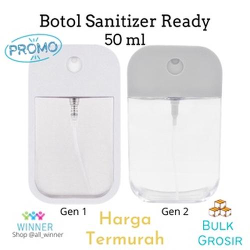 Jual BOTOL SANITIZER 45ml KACA BENING TRANSPARANT KOTAK SQUARE GEN 1 ...