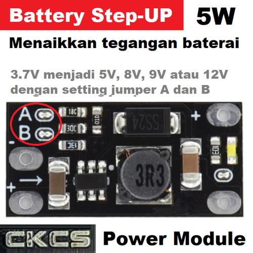 Jual Modul Mini DC Step-Up Boost Converter Baterai Lithium 18650 3.7V ...