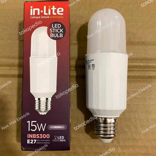 Jual INLITE Lampu LED Bulb Stick Tabung INBS300 15W E27 Sinar Putih ...