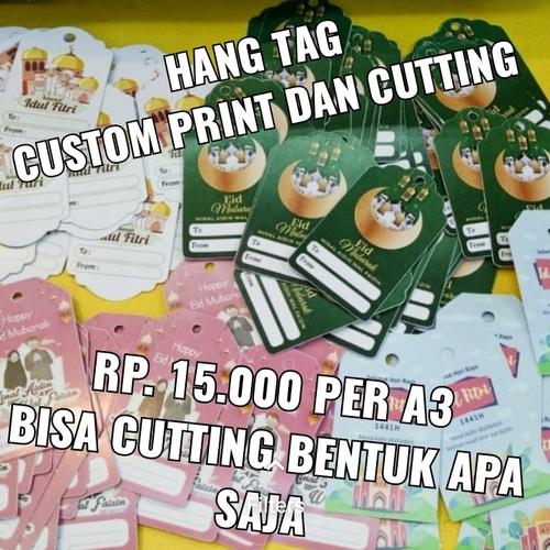 Jual hang tag lebaran , hang tag custom gambar dan ukuran diprint per ...