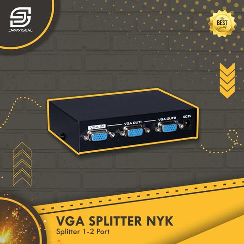 Jual VGA Splitter NYK 2 Port 1in 2out Split RGB 15pin Komputer PC ...