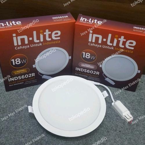 Jual INLITE Downlight Panel Slim LED Inbow 18W 18 Watt Bulat INDS602R ...