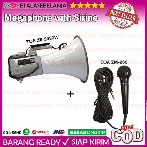 Jual TOA ZR-2930W + MIC KABEL TOA ZM-260 - MEGAPHONE WITH WHISTLE ...