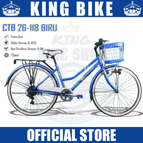 Jual Sepeda Perempuan Keranjang Phoenix CTB 26 - 118 Shimano 7 Speed ...