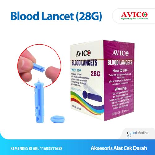 Jual Blood Lancet 28G - Jarum Lancet 28G - Isi 100 pcs - Sinocare Isi ...