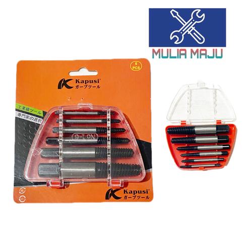 Jual Screw extractor set kapusi tap balik set 6pcs pencabut baut rusak ...