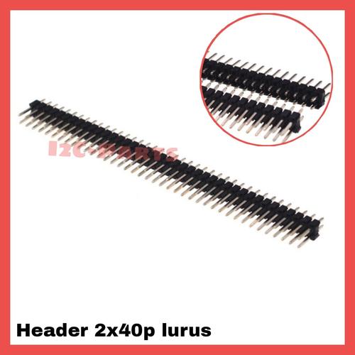 Jual Male Pin Header male Double Black 2.54mm Hitam 2x40 80p 80 tulang ikan - Jakarta Timur ...