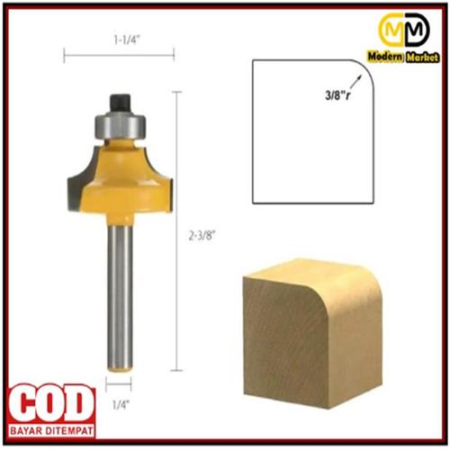 Jual MATA PROFIL KAYU SUDUT ROUND OVER ROUTER BIT FLUSH TRIMMER HPL 3/8 ...