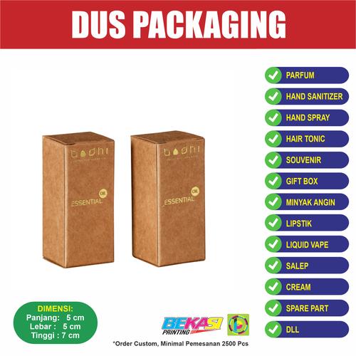 Jual 5x5x7 cm Box Packaging Cetak Custom Dus Botol Parfum Tinta Sirup ...