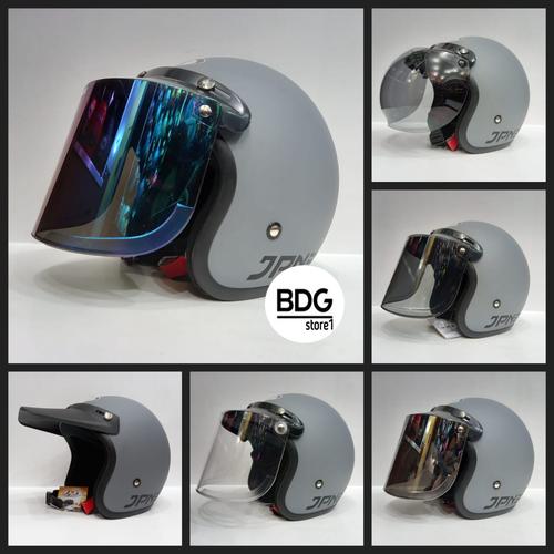 Jual Helm Bogo Jpn Abu Tua Doff Ori Ukuran M L XL - pet pendek, XL ...