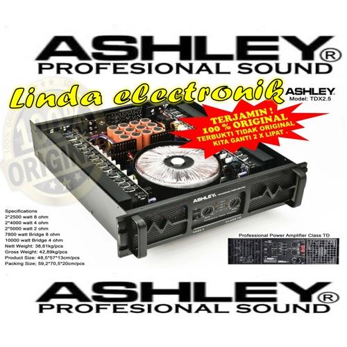 Jual ashley tdx2.5 ashley tdx 2.5 power amplifier class td garansi ...