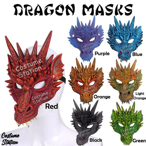 Jual Dragon Mask / Topeng Naga Hewan Binatang Pesta Dewasa - Red ...