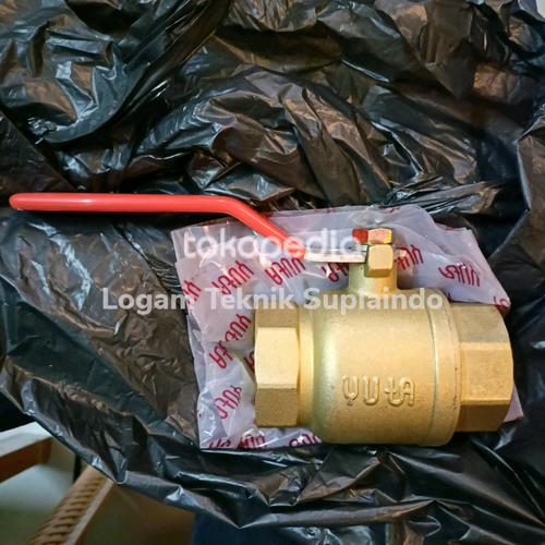 Jual Ball Valve Kuningan Yuta Drat 1 1/2 Inch - Ball Valve YUTA 400 WOG ...