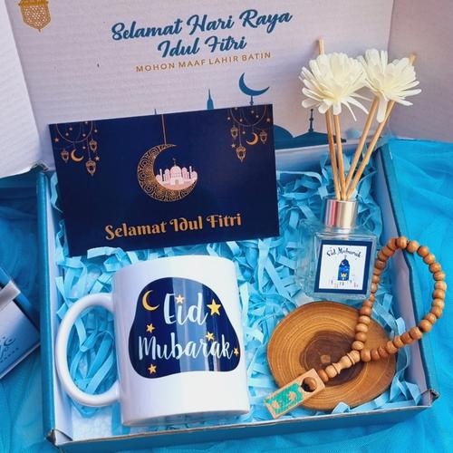 Jual Mug Lebaran / Mug Idul Fitri / Hampers Lebaran - simple blue ...